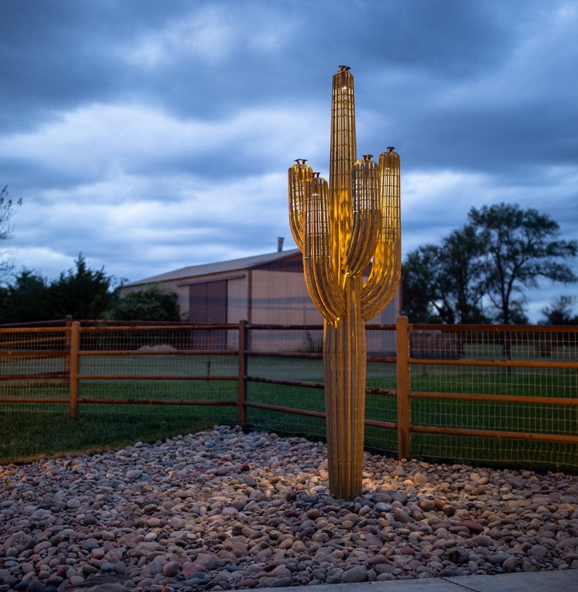 Metal Saguaro Cactus | Landscape Yard Art | Desert Steel