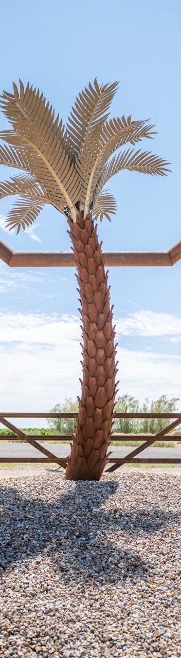 Palm Tree | Metal Landscape Art | Desert Steel