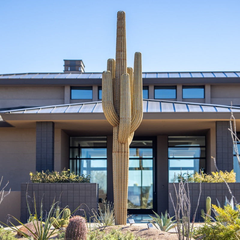 Metal Saguaro Cactus | Landscape Yard Art | Desert Steel
