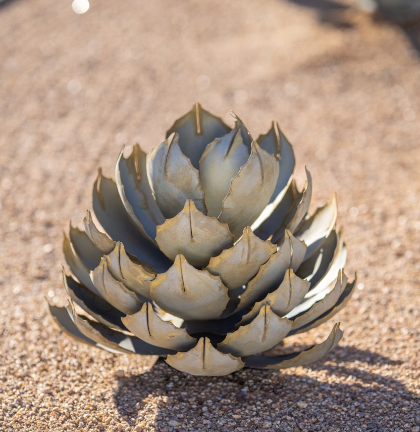 Artichoke Agave Metal Sculpture | Metal Yard Art | Desert Steel