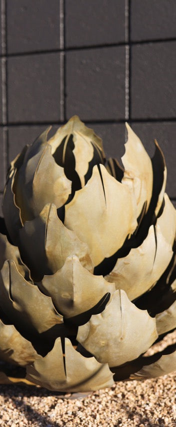 Artichoke Agave Metal Sculpture | Metal Yard Art | Desert Steel
