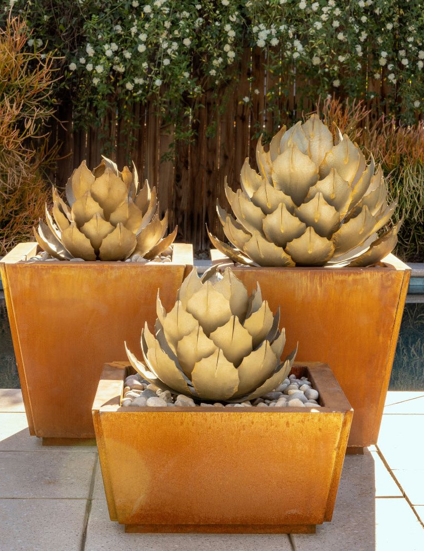 Metal Artichoke Agave | Landscape Yard Art | Desert Steel